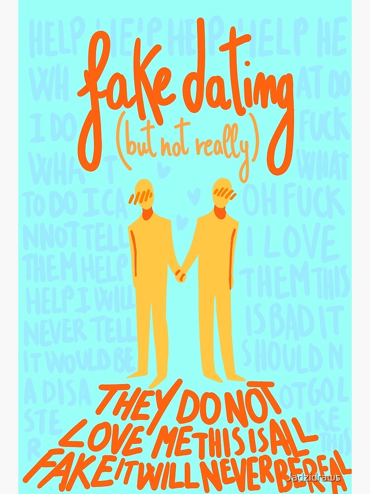 "fake dating (but not really)" Poster by Jadzidraws | Redbubble