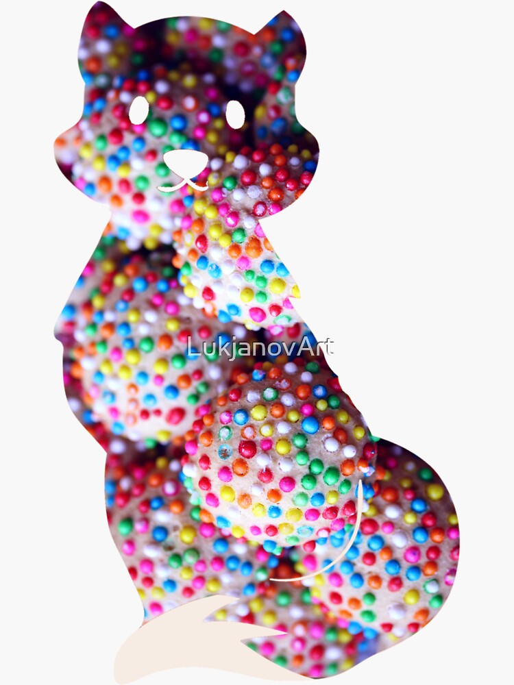 "Sweet candy fox " Sticker by LukjanovArt | Redbubble