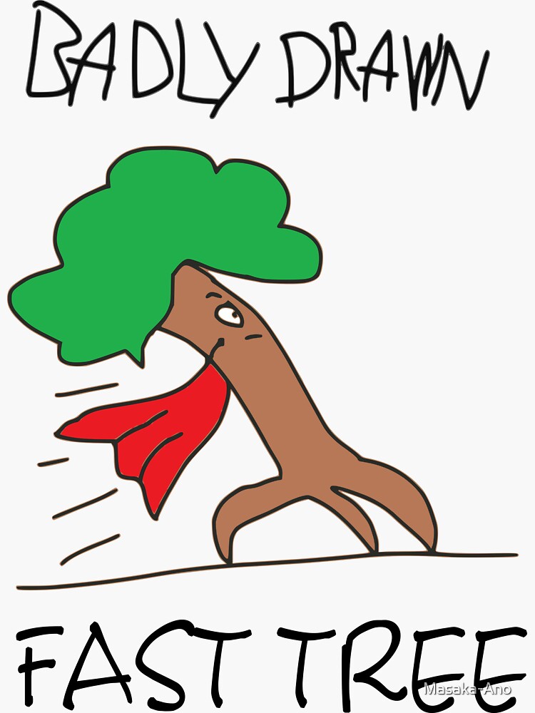 "Fast Tree" Sticker for Sale by Masaka-Ano | Redbubble