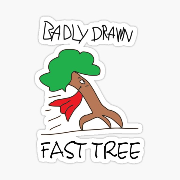 "Fast Tree" Sticker for Sale by Masaka-Ano | Redbubble