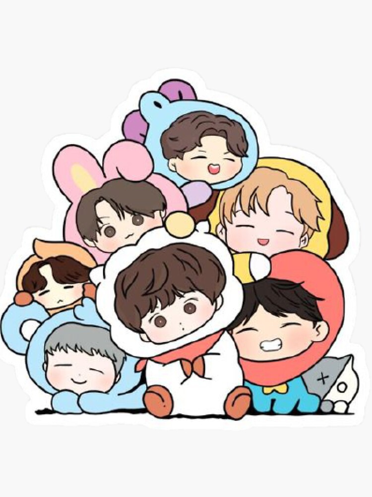 "BTS21" Sticker by CUTE-LIZ | Redbubble