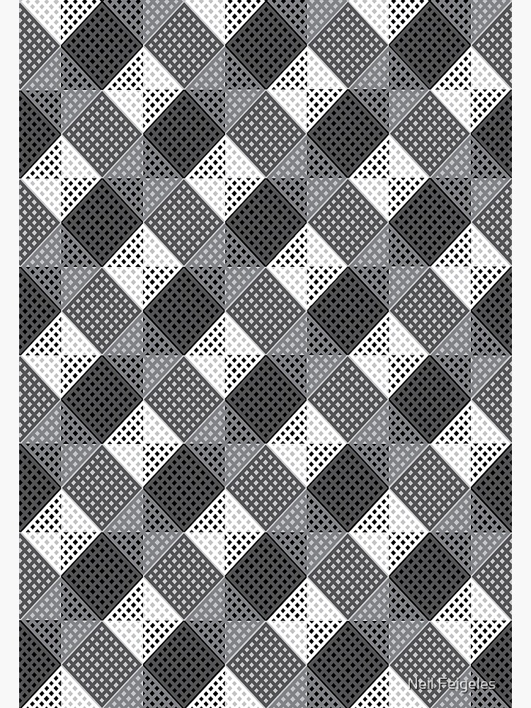 "Angled Checkerboard Quilt Pattern no. 19" Poster by NeilFeigeles ...