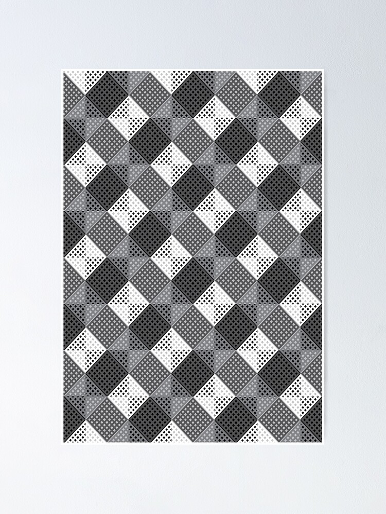 "Angled Checkerboard Quilt Pattern no. 19" Poster by NeilFeigeles ...