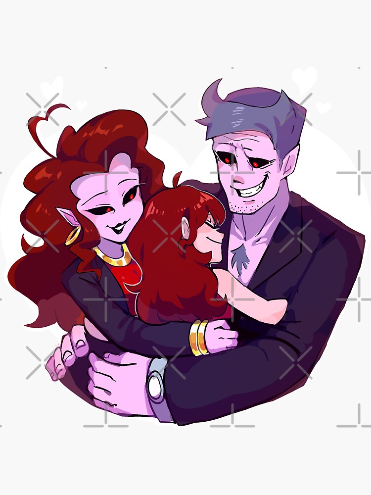 "Daddy Dearest Mommy Mearest and Girlfriend Fnf" Sticker for Sale by ...