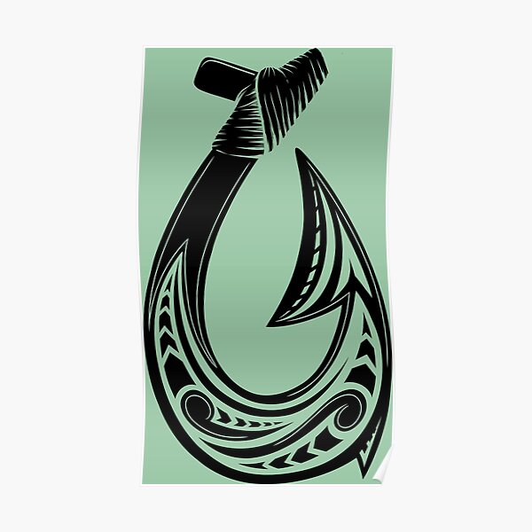 "Hei Matau, Maori Hook design meaning Prosperity" Poster by Kiwidom ...