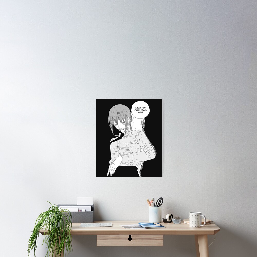 "Save me chainsaw man Makima" Poster for Sale by hydroyoni | Redbubble