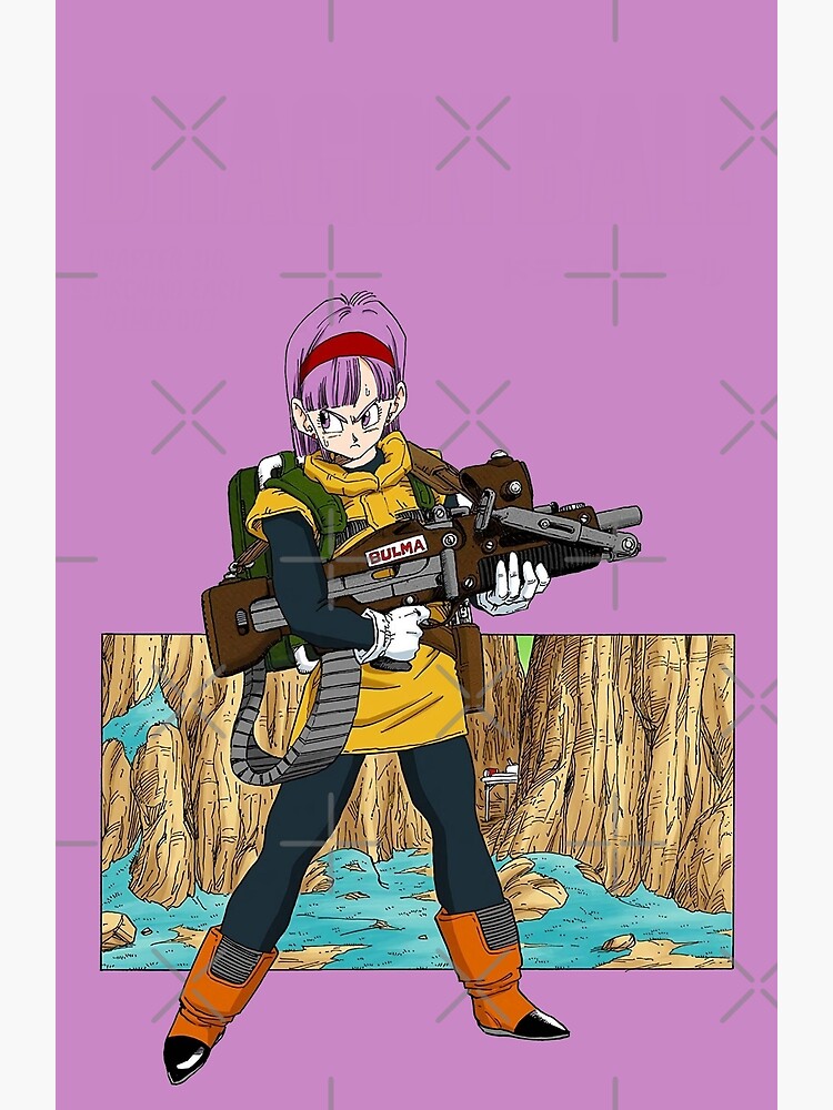 "bulma holding a gun on planet namek" Poster for Sale by ABU-HASBROWN ...