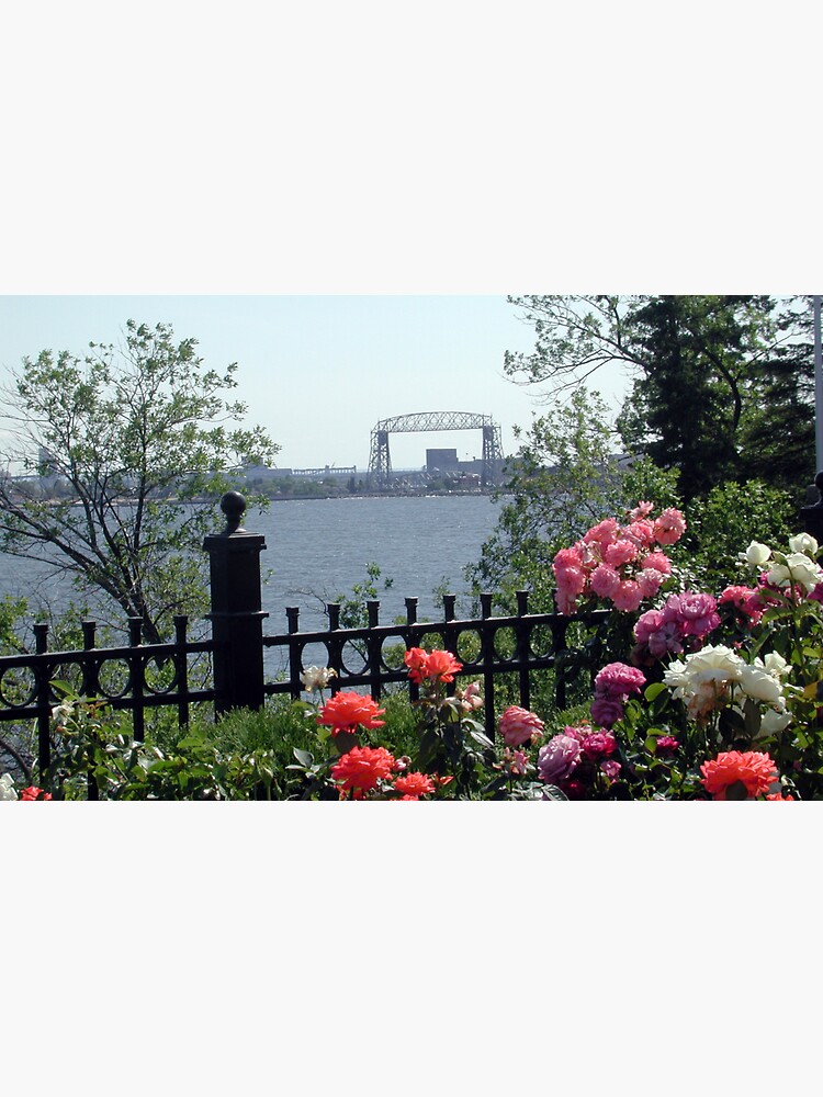 "Duluth lift bridge from rose garden" Sticker for Sale by ...