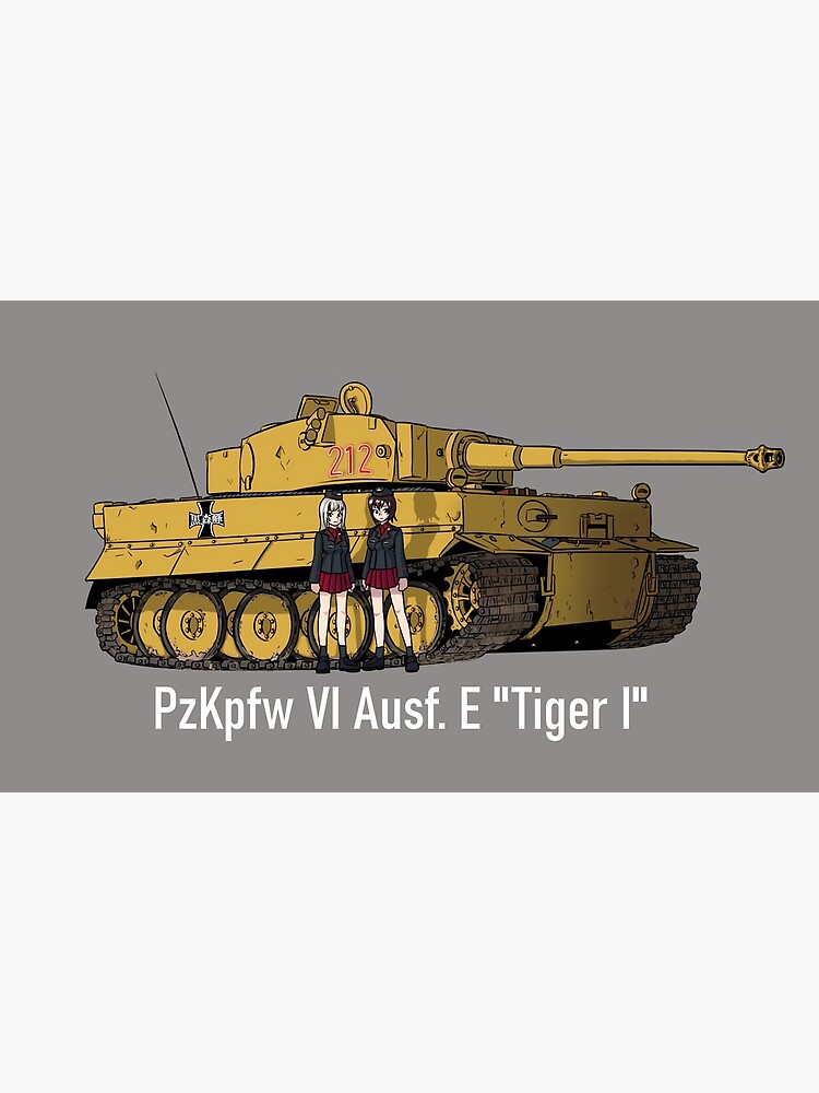 "Girls und Panzer Tiger Tank WWII History Anime Aesthetic" Art Print by ...