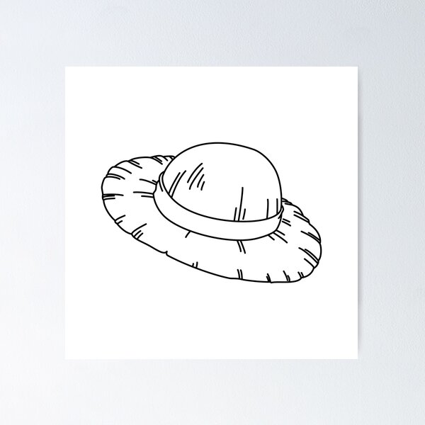 "Strawhat Straw Hat BW" Poster for Sale by realishkyle | Redbubble