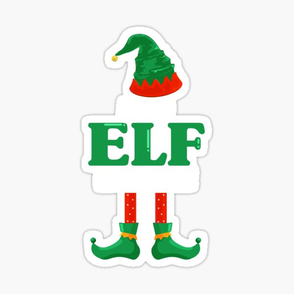 "Head Elf in Charge Funny Christmas Party Pajama" Sticker for Sale by ...