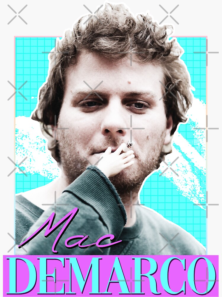 "Mens Funny Mac Demarco 90S Aesthetic Gifts For Movie Fans" Sticker for ...