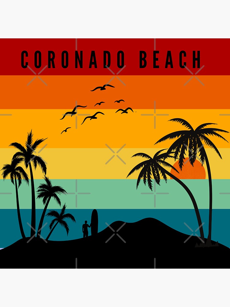"Coronado Beach" Sticker for Sale by JamilleLana | Redbubble