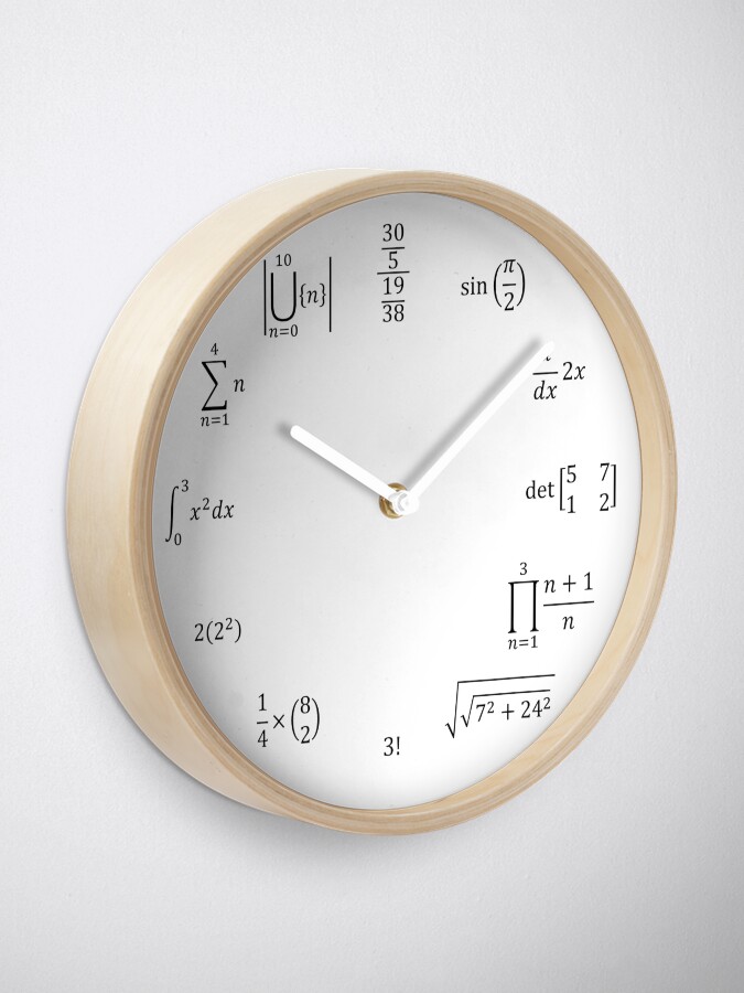 "Math Clock" Clock by pokedude140 | Redbubble