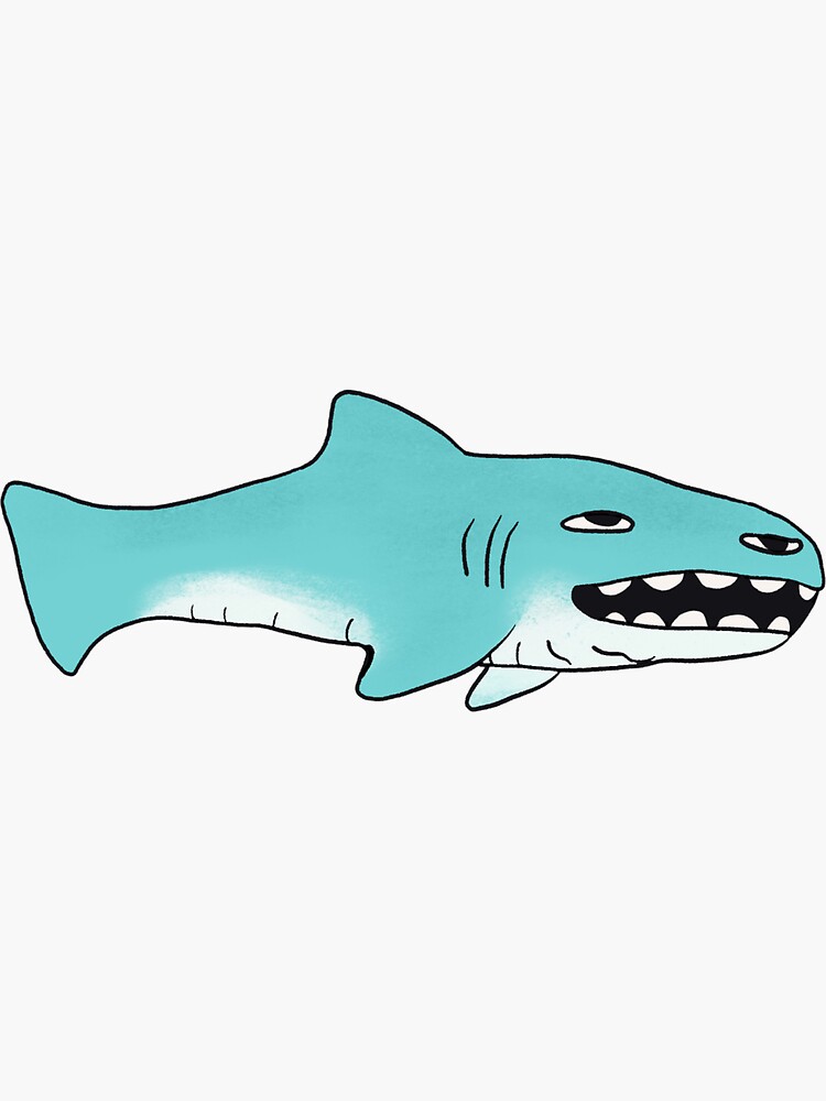 "Goofy Shark" Sticker for Sale by monarchbutter | Redbubble