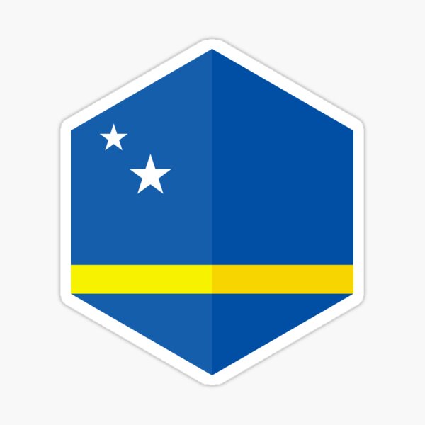 "Hexagon Flag Of Curacao" Sticker for Sale by flgscountry | Redbubble