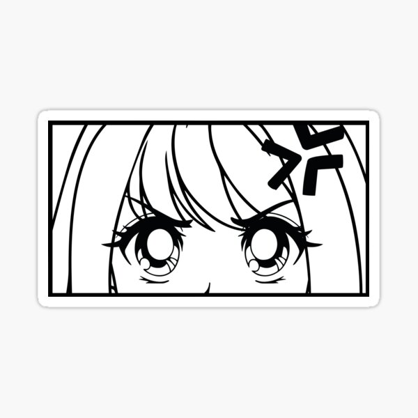 "Angry Girls anime face" Sticker for Sale by MrAbde | Redbubble