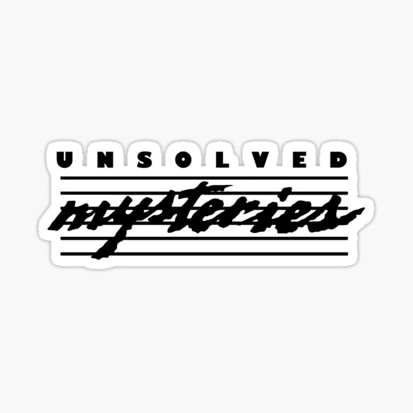 "Unsolved Mysteries Original Logo" Sticker by ThatBenGuy23 | Redbubble