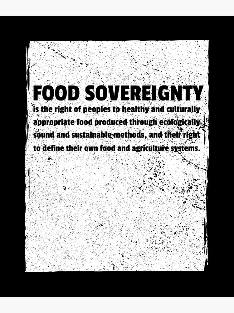 "Food Sovereignty Explained Inspirational Design" Poster by DwellWell ...