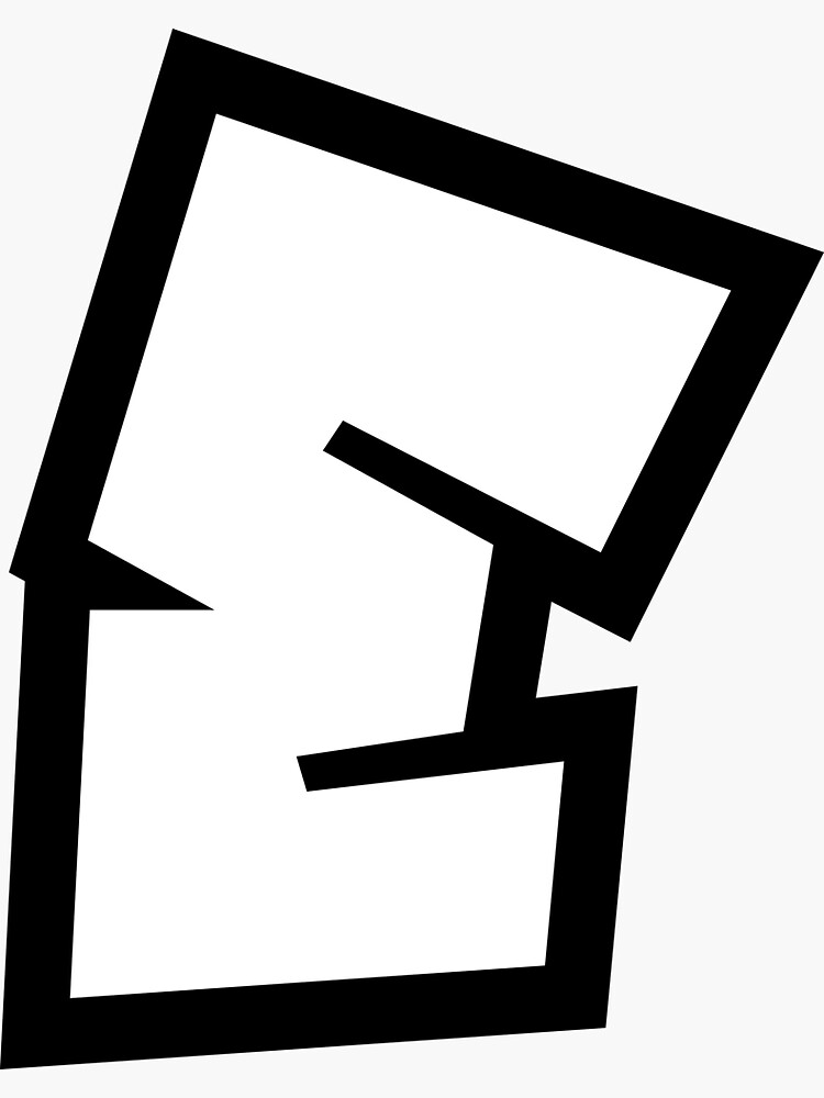 "graffiti blocky E font" Sticker for Sale by Paulus-DB | Redbubble