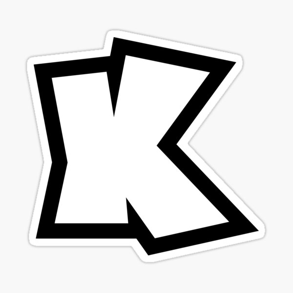 "graffiti blocky K font " Sticker for Sale by Paulus-DB | Redbubble