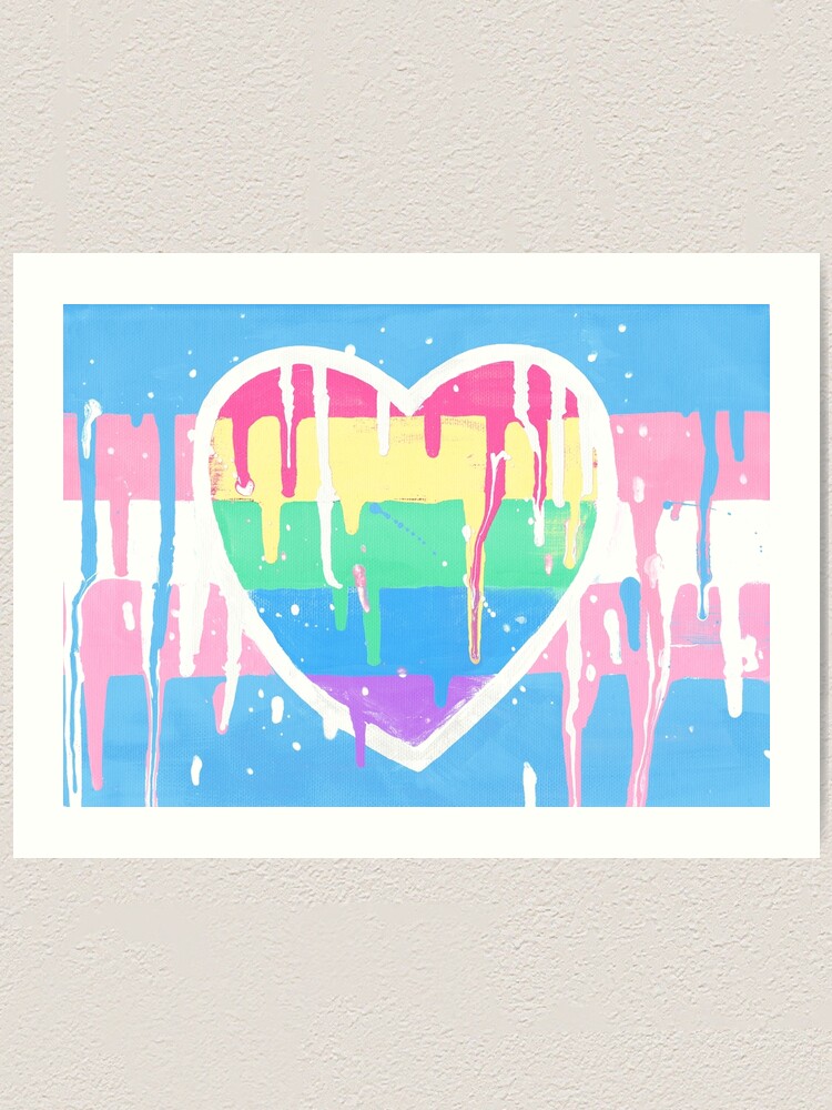 "Trans & Rainbow: Painted Pride Flag" Art Print for Sale by Lewin-Wild ...
