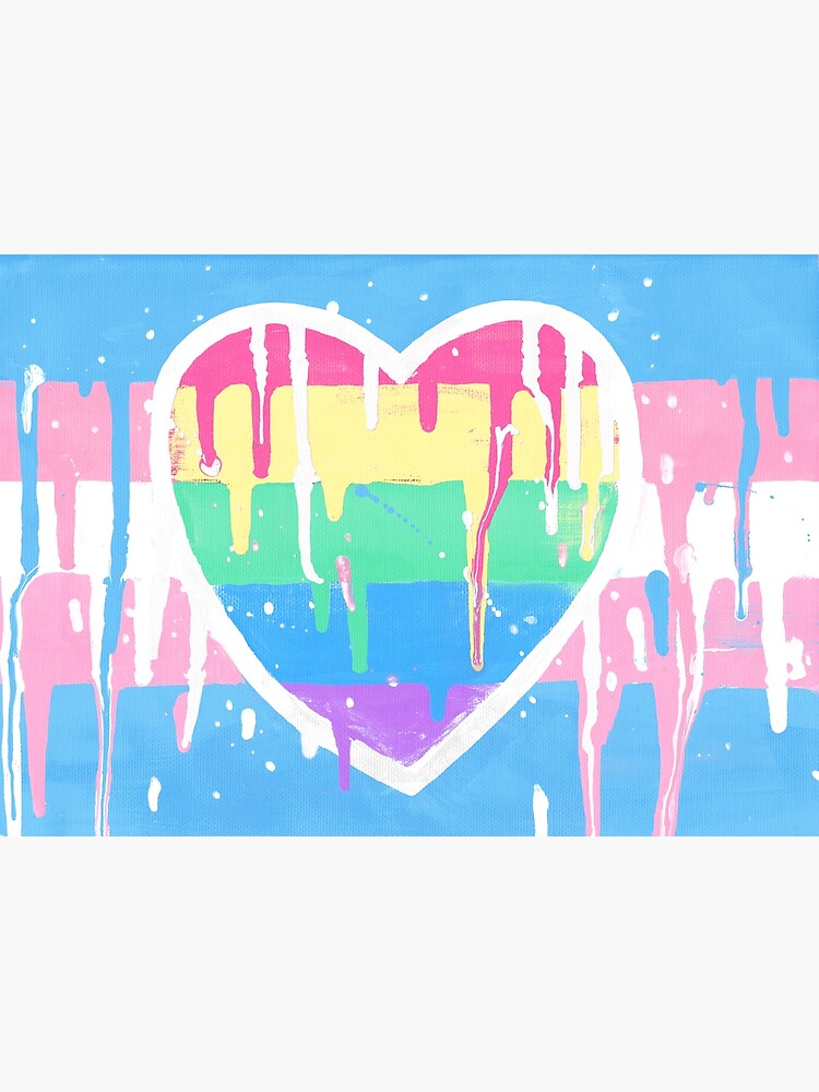 "Trans & Rainbow: Painted Pride Flag" Poster for Sale by Lewin-Wild ...