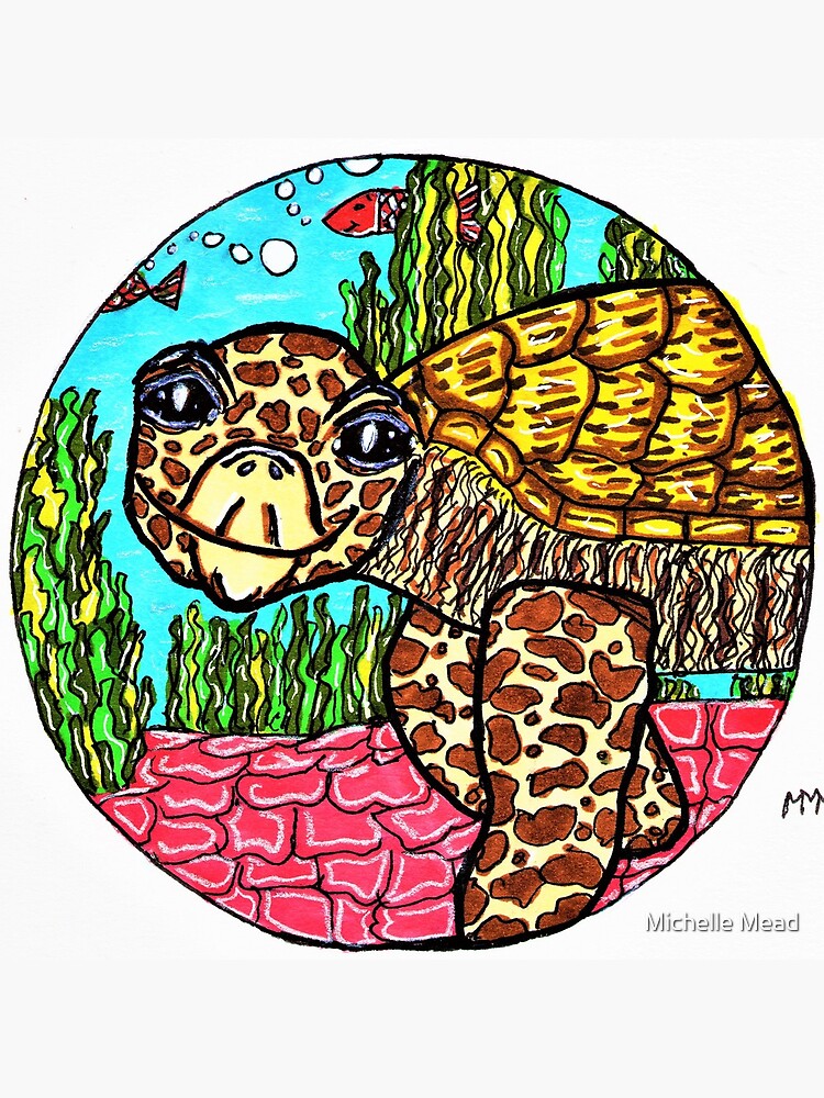 "Turtle Walk" Poster by Artemesiany | Redbubble