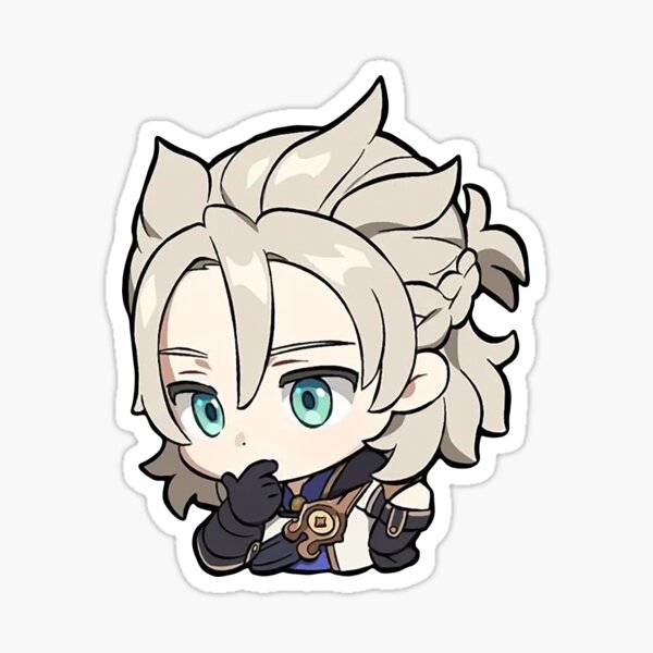 "Albedo | Genshin Impact Sticker "Thinking"" Sticker for Sale by ...