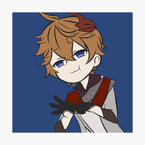 Lámina fotográfica «Genshin Impact Tartaglia / Childe Chibi Meme Fan Art» de thecommoncult ...