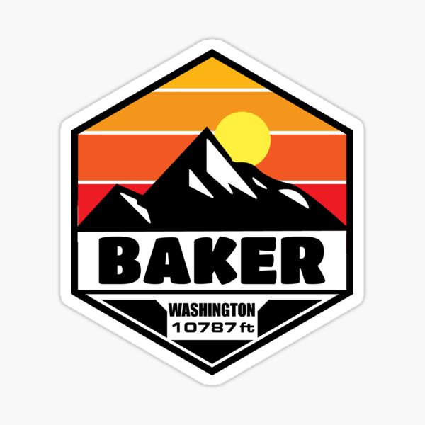 "Mount baker " Sticker for Sale by Color-co | Redbubble