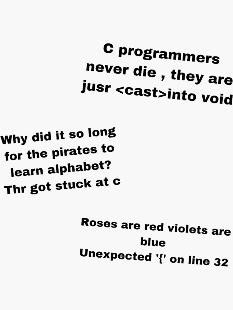 "Funny c jokes sticker pack" Sticker for Sale by Hennizahed | Redbubble