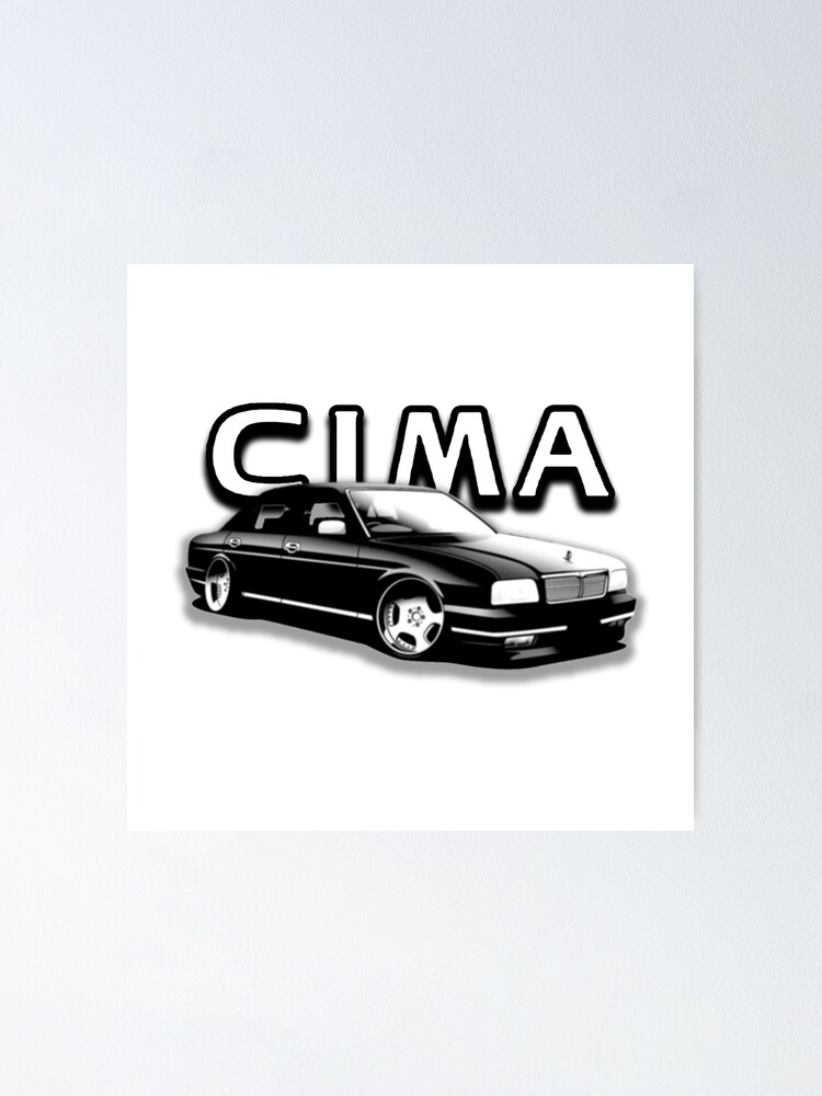 "Nissan Cima Black & White Emblem" Poster for Sale by lithoman2 | Redbubble