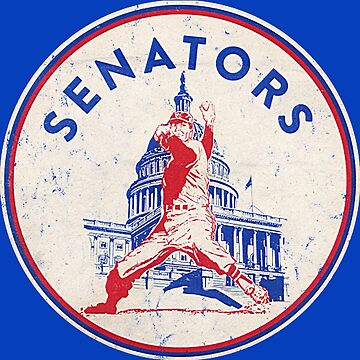 "Vintage Washington Senators Logo (Distressed version) " Clock for Sale ...