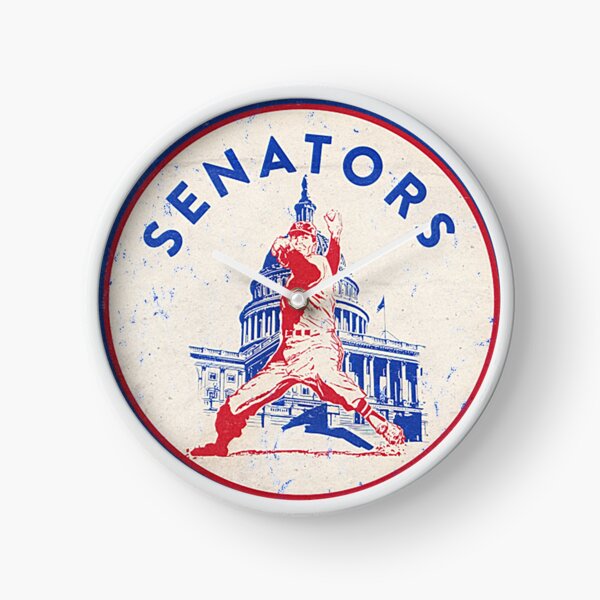 "Vintage Washington Senators Logo (Distressed version) " Clock for Sale ...