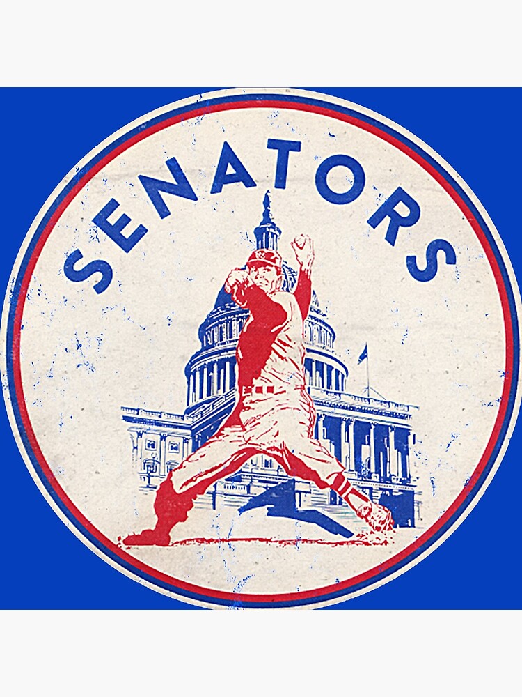 "Vintage Washington Senators Logo (Distressed version) " Clock for Sale ...