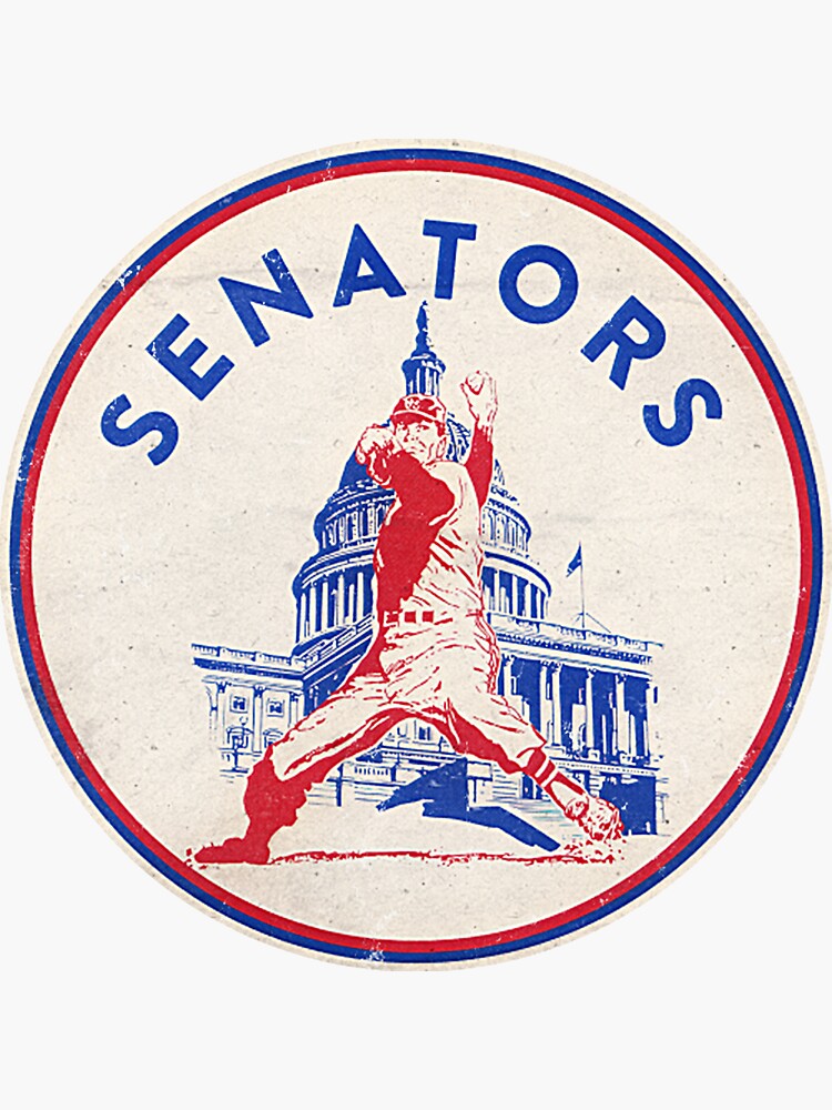 "Vintage Washington Senators Logo (Distressed version) " Sticker by ...