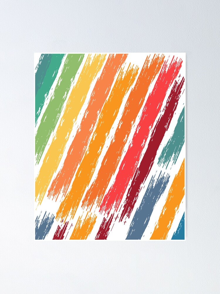 "Colorful Bar In Beush Lines" Poster for Sale by Gihansigning | Redbubble