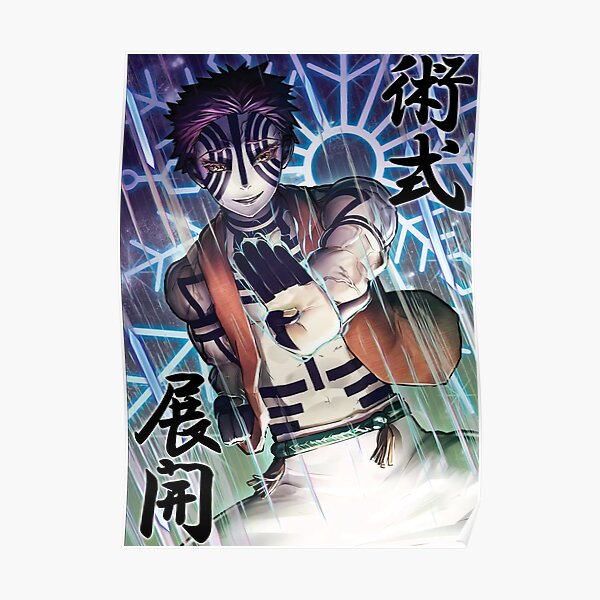 " Akaza Demon Slayer" Poster for Sale by delfinart | Redbubble