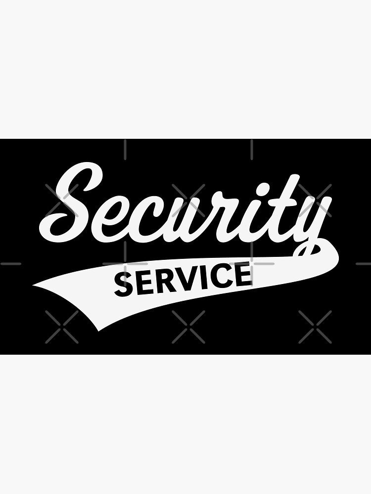 "Security Service Lettering (Team / White)" Sticker by MrFaulbaum ...
