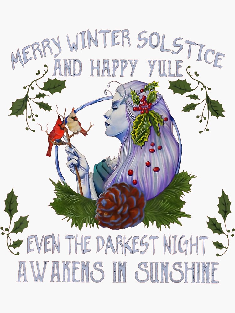 "Merry Winter Solstice And Happy Yule " Sticker for Sale by ...