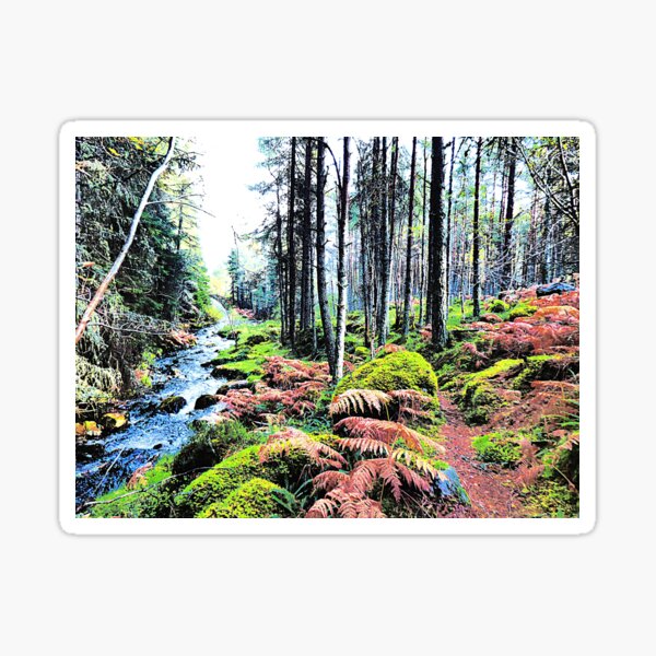 "Nature River Walk in Expressive and I Art " Sticker for Sale by ...