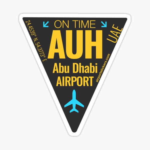 "AUH Abu Dhabi" Sticker for Sale by Aviators | Redbubble
