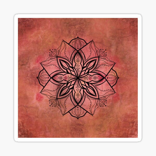 "Mandala Love Spell Red" Sticker for Sale by JessH-Art | Redbubble
