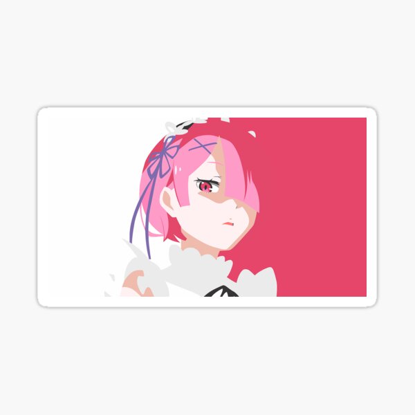 "Ram - Re:Zero" Sticker for Sale by WonkyCute | Redbubble