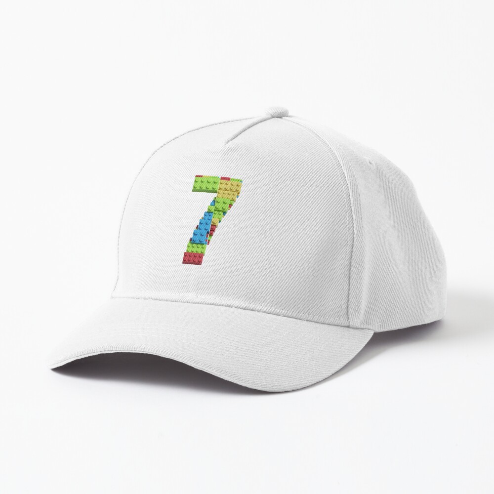"Number 7 Built From Plastic Building Bricks - Primary Colors" Sticker ...