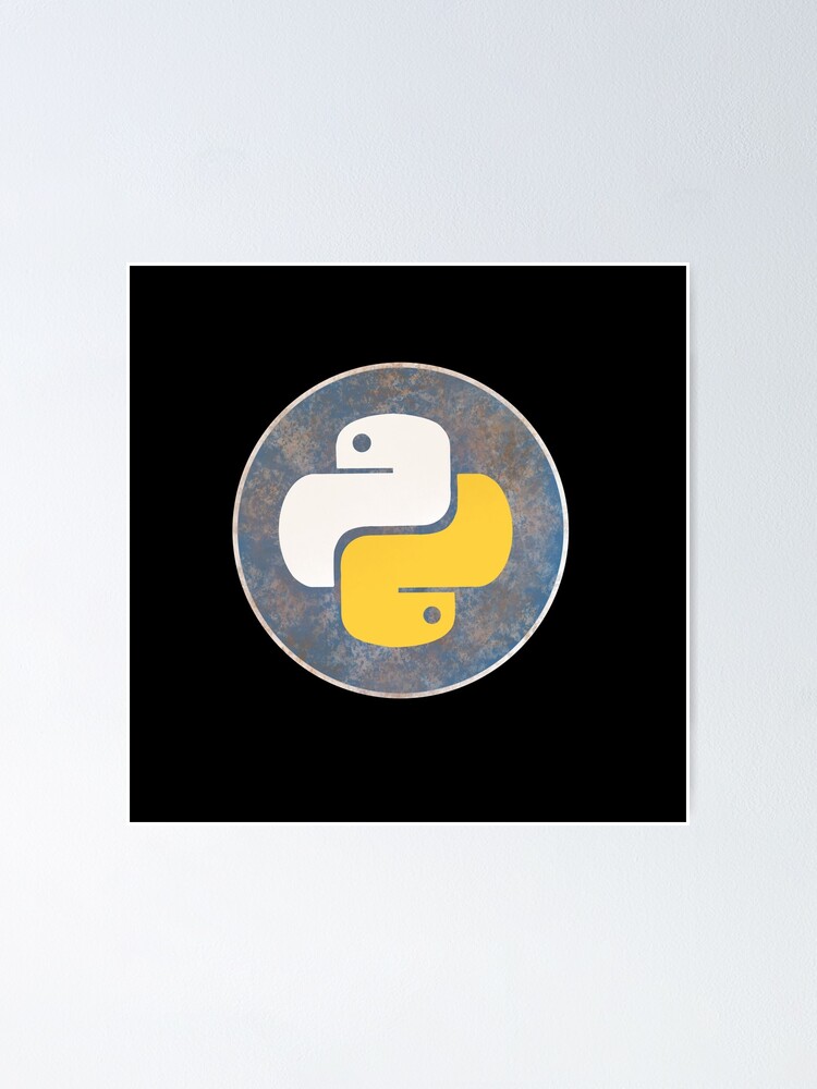 "Vintage Python language logo" Poster for Sale by Kikolina | Redbubble