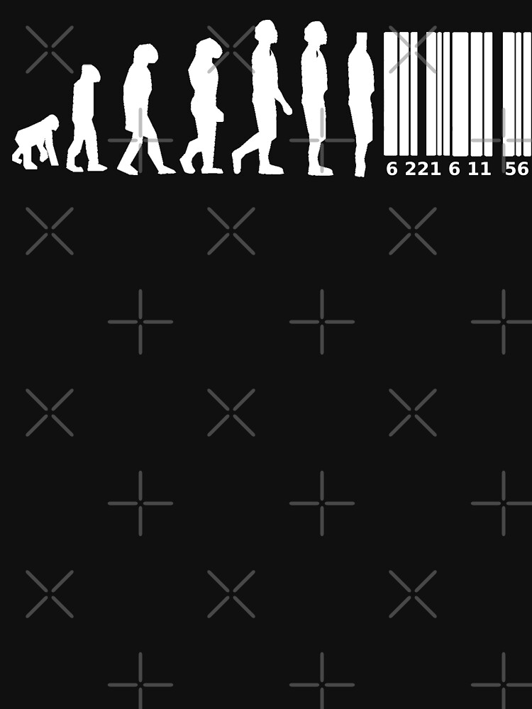 "HUMAN EVOLUTION BARCODE STICKERS" T-shirt for Sale by Teetans ...