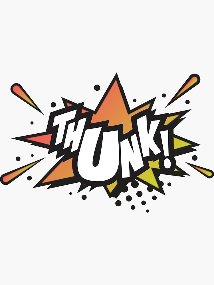 "Thunk Comic text style" Sticker for Sale by RedbubblesTrend | Redbubble