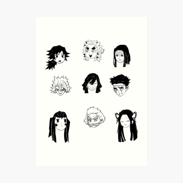 "Demon Slayer Manga Icons Pack" Art Print for Sale by THEMADBRUSH ...